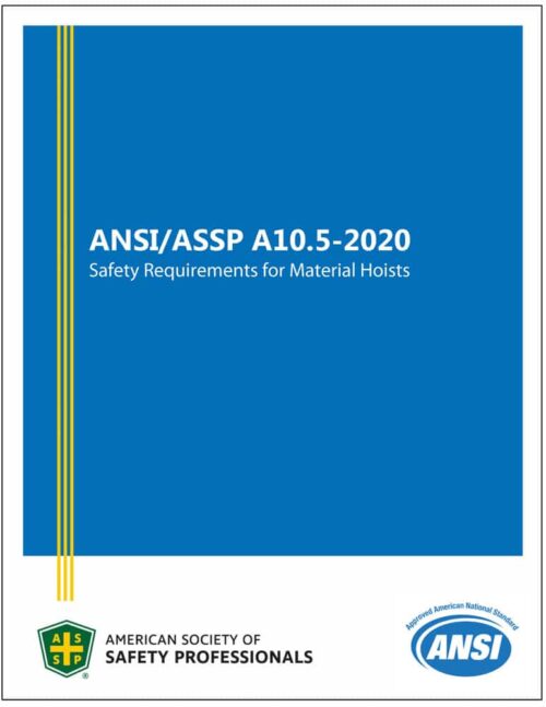 ANSI/ASSP A10.5-2020 (Digital) - Elevator Books